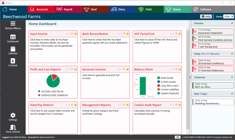 Farm Accounts | 100% Farmer Friendly | SUM-IT Farm Management Software